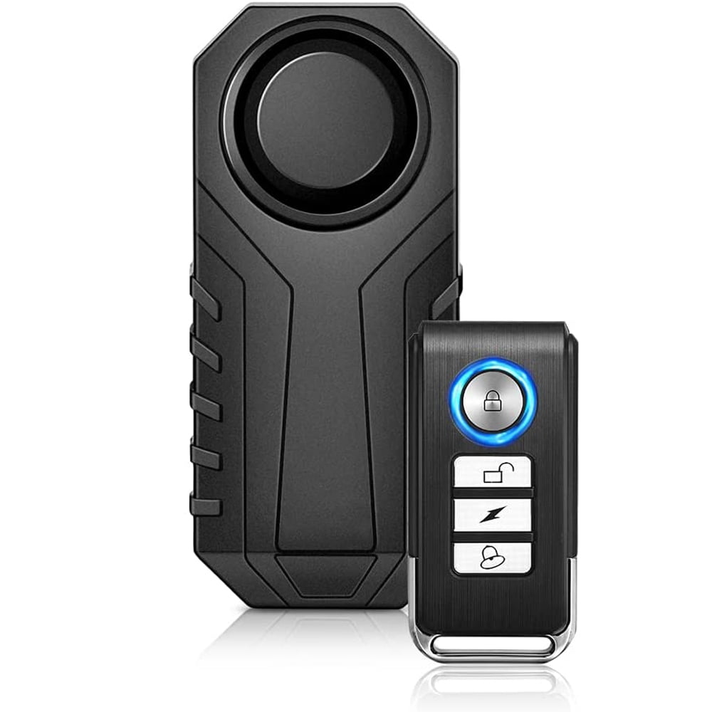 113dB Anti Theft Bike Alarm, IP65 Waterproof Rechargeable Security System With Remote Control ...