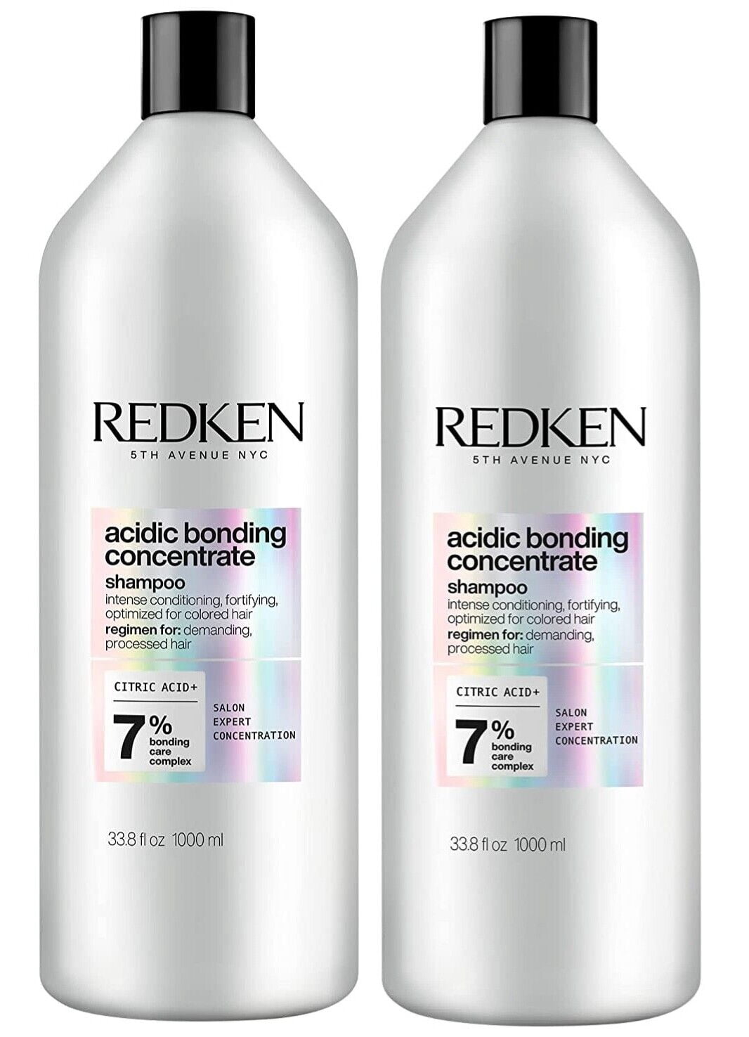 Redken Acidic Bonding Concentrate Shampoo 33.8oz (Set of 2) for Treated ...
