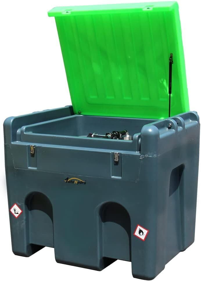 114 Gallon Polyethylene PE Diesel Fuel Storage Tank System 13 GPM Flow ...