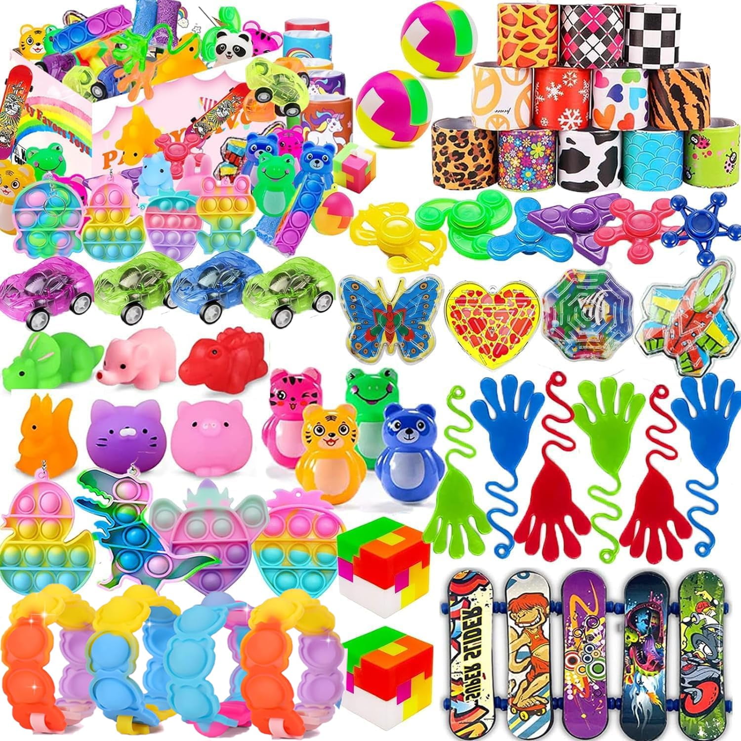 114 Pcs Party Favors for Kids 3-5 4-8 8-12, Fidget Toys, Treasure Box Toys for Classroom, Pinata ...