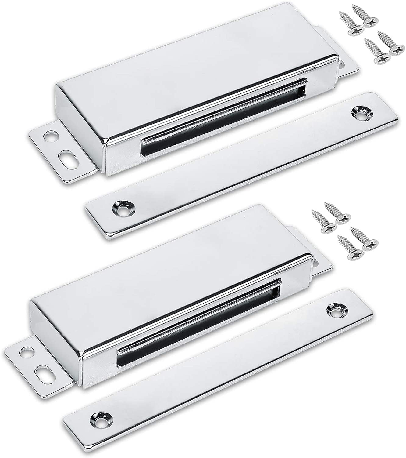 114 lbs Heavy Duty Stainless Steel Magnetic Catch Cabinet Metal Catches ...