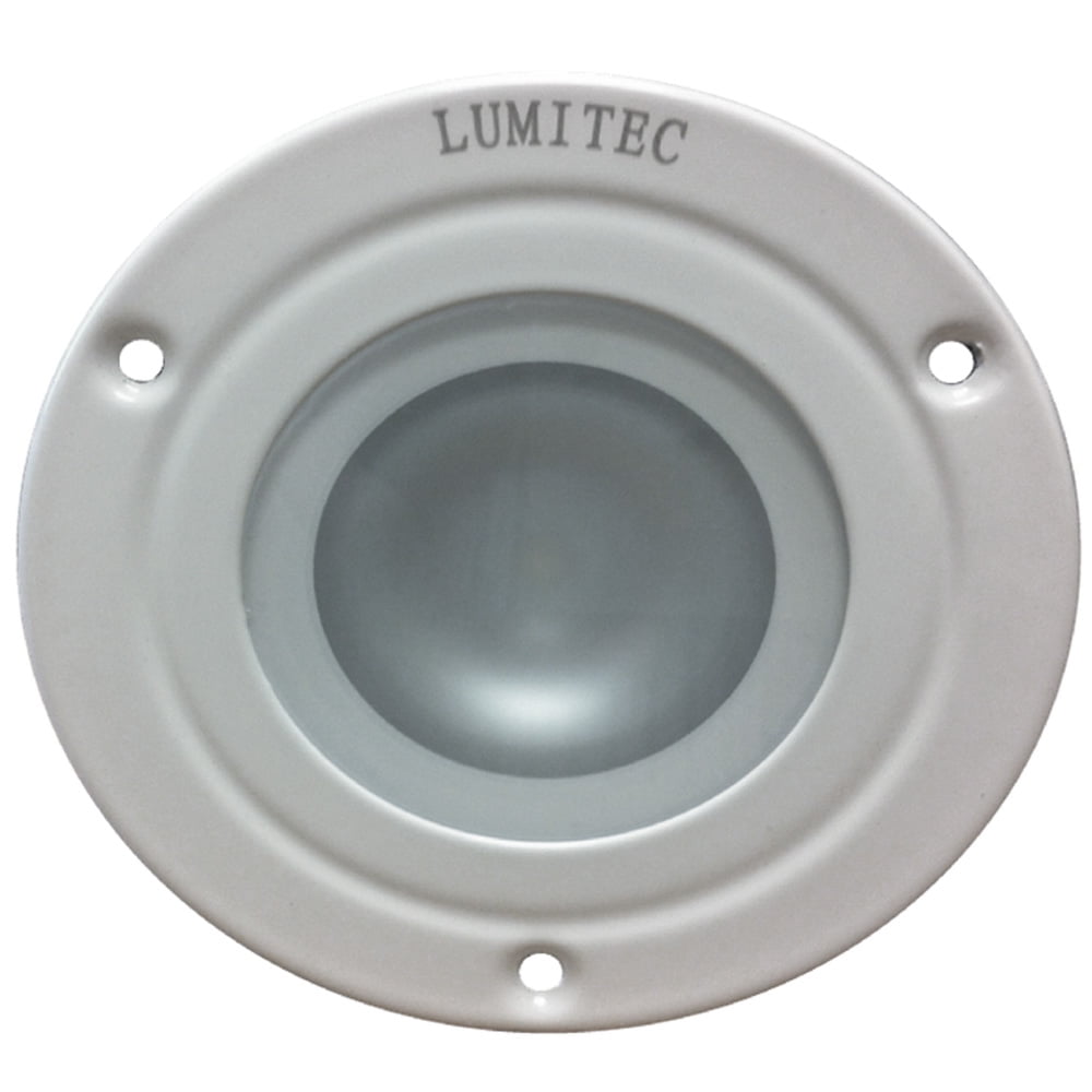 4" White Shadow Flush Mount Utility Light with 3 Color Dimming and Non ...