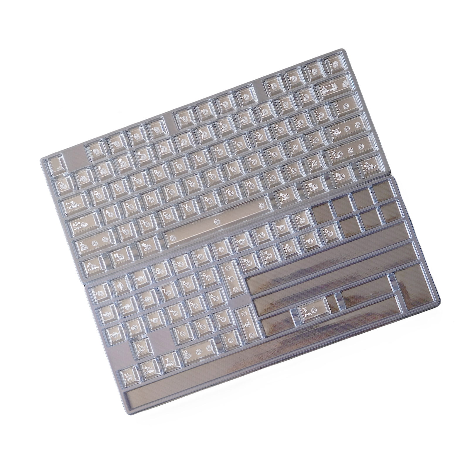 114Pcs PC Full Transparents Keycap Backlits Key Covers for 61 98 104 ...