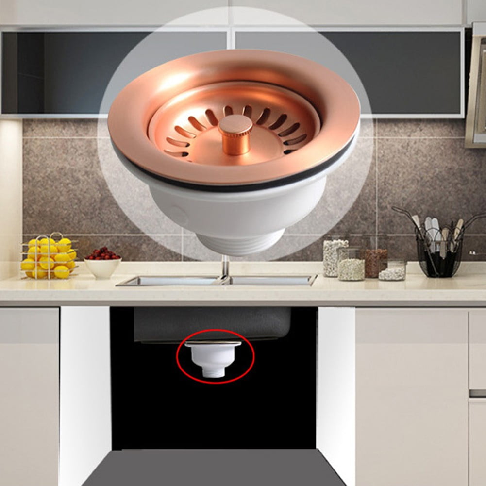 114mm Stainless Steel Kitchen Sink Basket Strainer Food Waste For 86mm ...