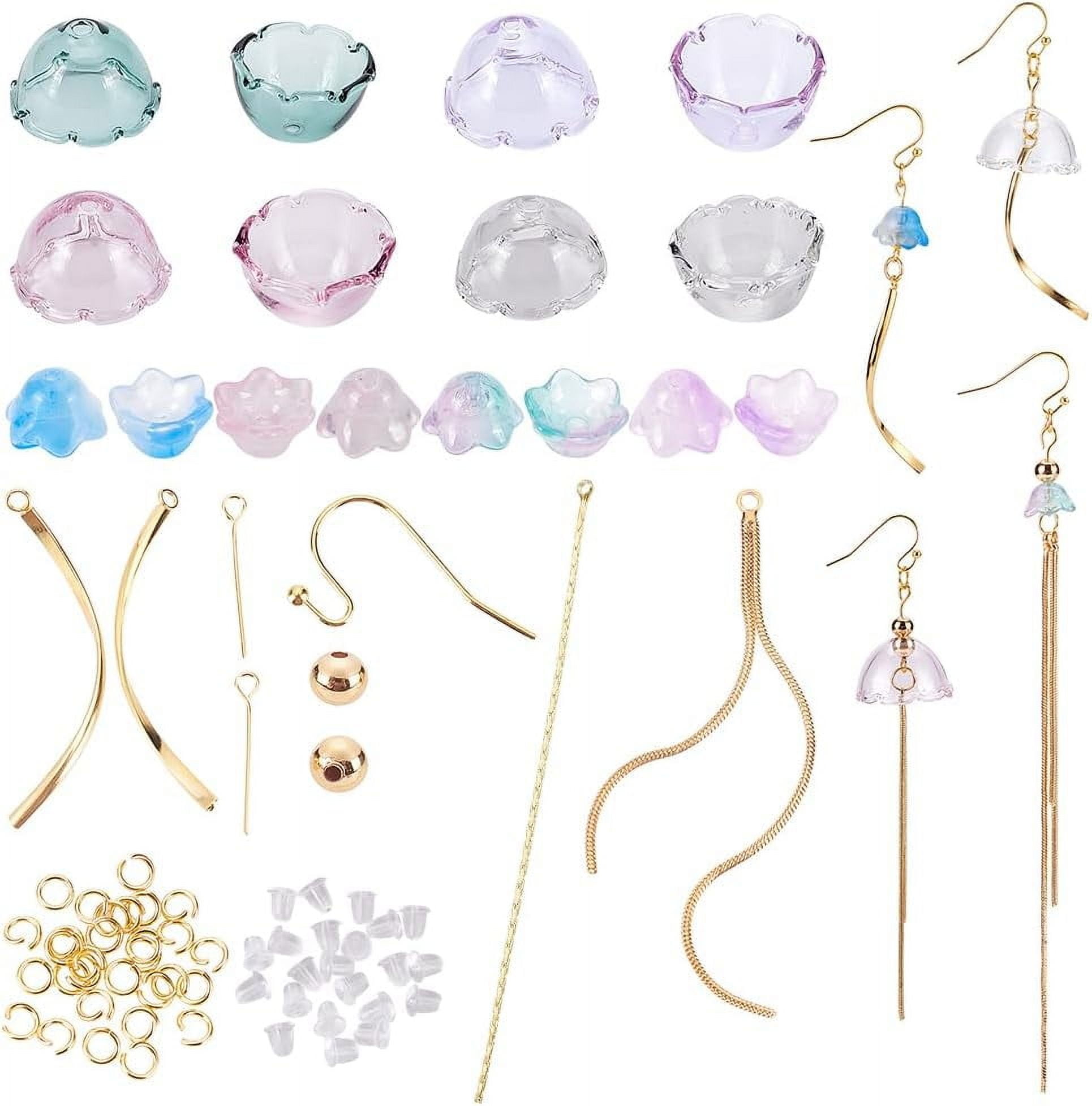 114pcs Earring Making Kit Flower Tassel Earring Wind Chime Earrings ...
