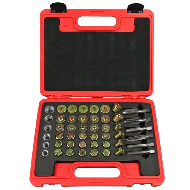 114pcs Oil Pan Drain Sump Plug Key Thread Repair Tool Kit Set Drain ...