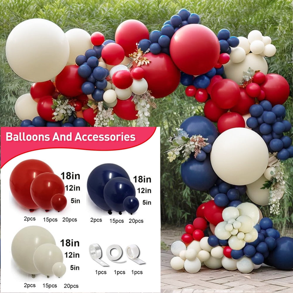 114pcs Red Balloon Kit, Different Sizes Pack for Birthday Graduation ...