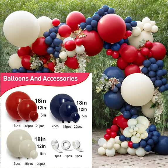 114pcs Red Balloon Kit, Different Sizes Pack for Birthday Graduation ...