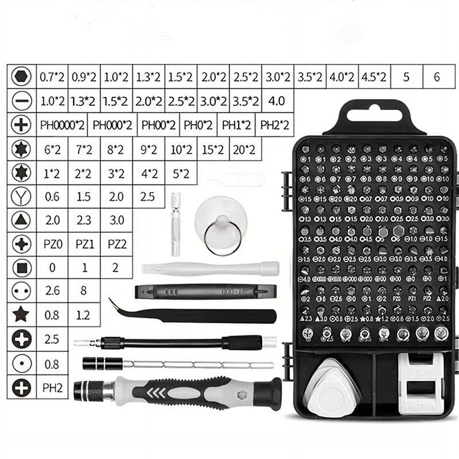 115 in 1 Precision Screwdriver Set with Magnetic Drill & Extension Rod - Professional Repair ...