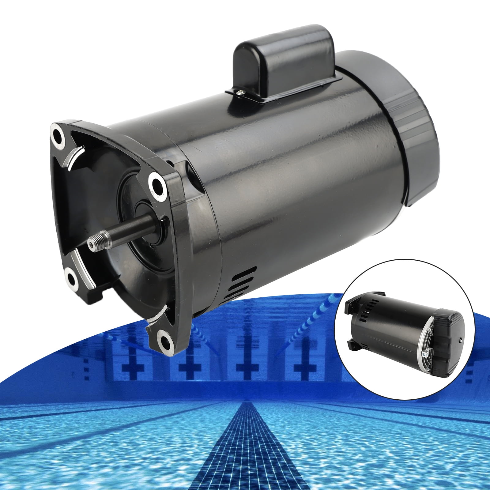 115/230V Square Flange Pool Motor Replacement Pump Motor 1.5HP B2854 ...