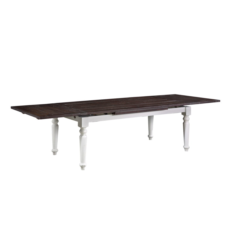 115" Dining Table with Leafs, Solid Wood Dining Table Drop Leaf Table ...