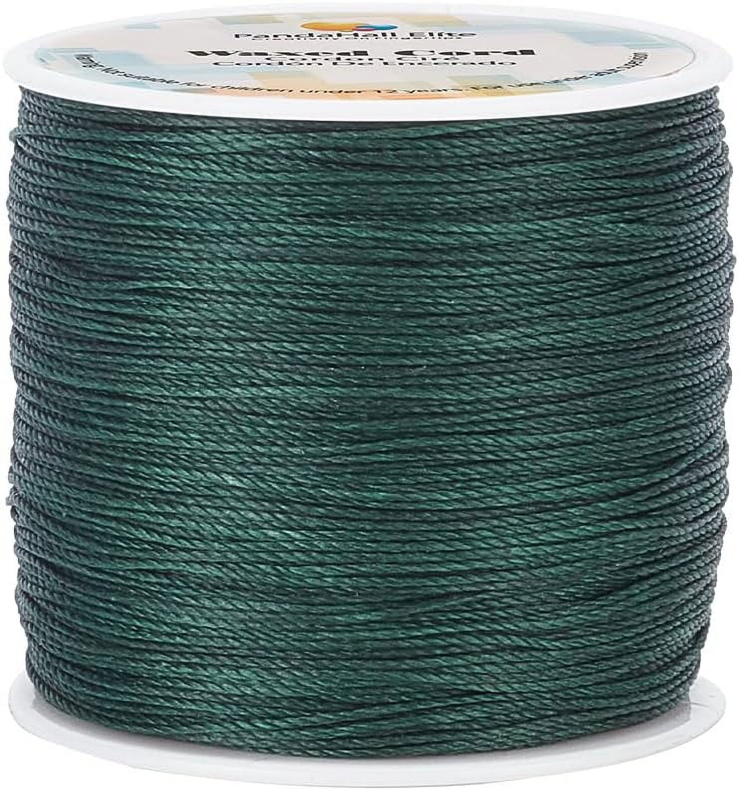 115 Yards 0.5mm Dark Green Waxed Polyester Thread Beading String Twine ...