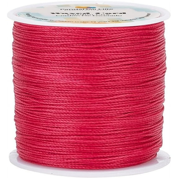 115 Yards 0.5mm Wax Cord Deep Pink Waxed Polyester Cord Waxed Beading ...
