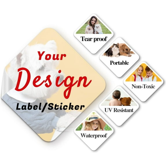 115 count Custom Sticker Labels,Personalized Business Text,Logo,Image ...