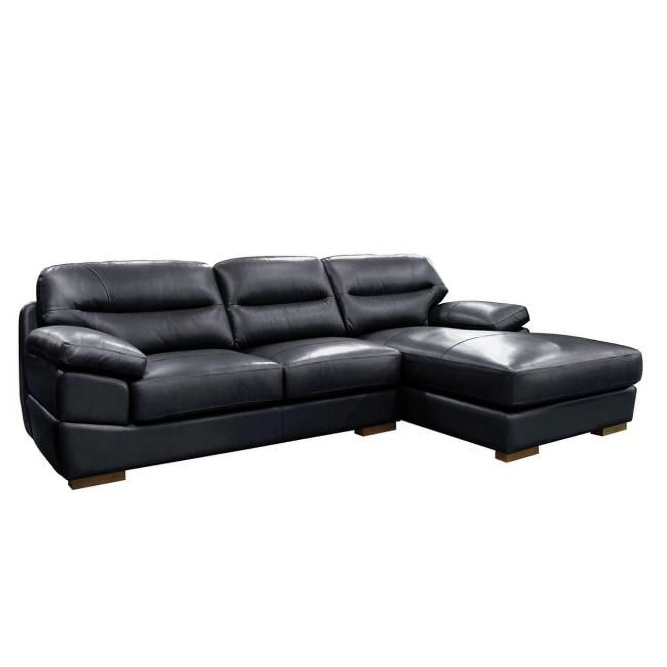 115 in. Jayson Top Grain Leather Right Facing Chofa & Oversized Couch ...