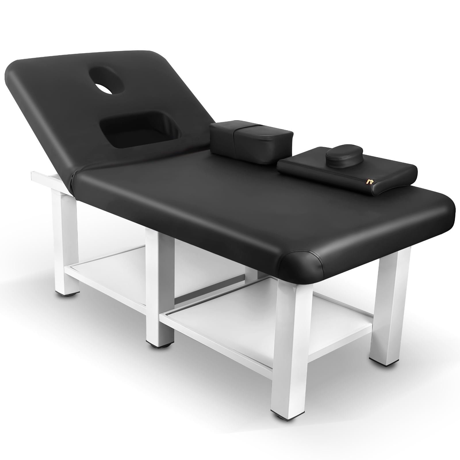 1150LBS Heavy Duty Stationary Massage Table, 75”L 31.5''W with Facial ...