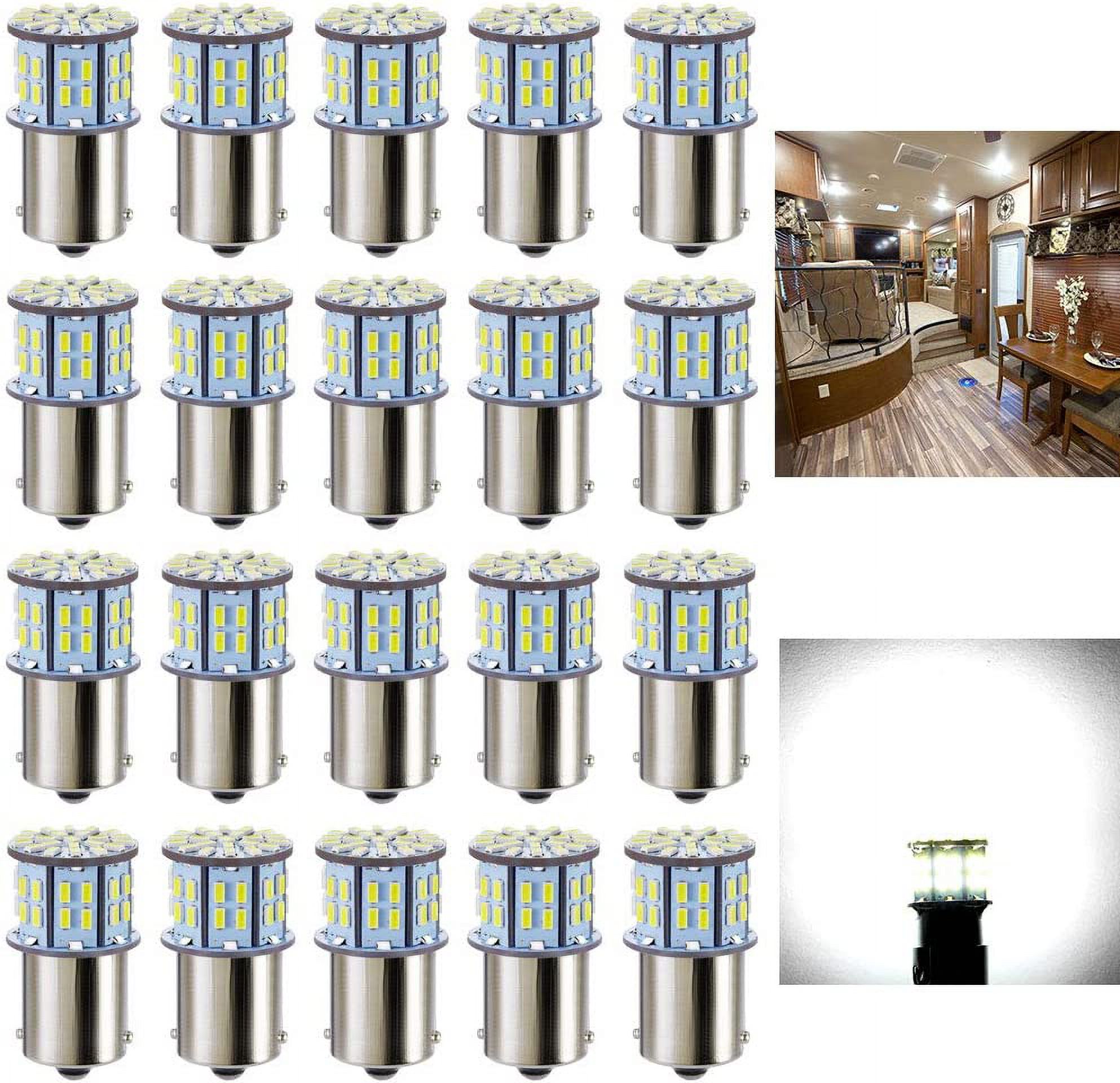 1156 1141 1003 7506 BA15S LED Bulbs Xenon White 20-Packs, Super Bright 3014 50-SMD LED ...