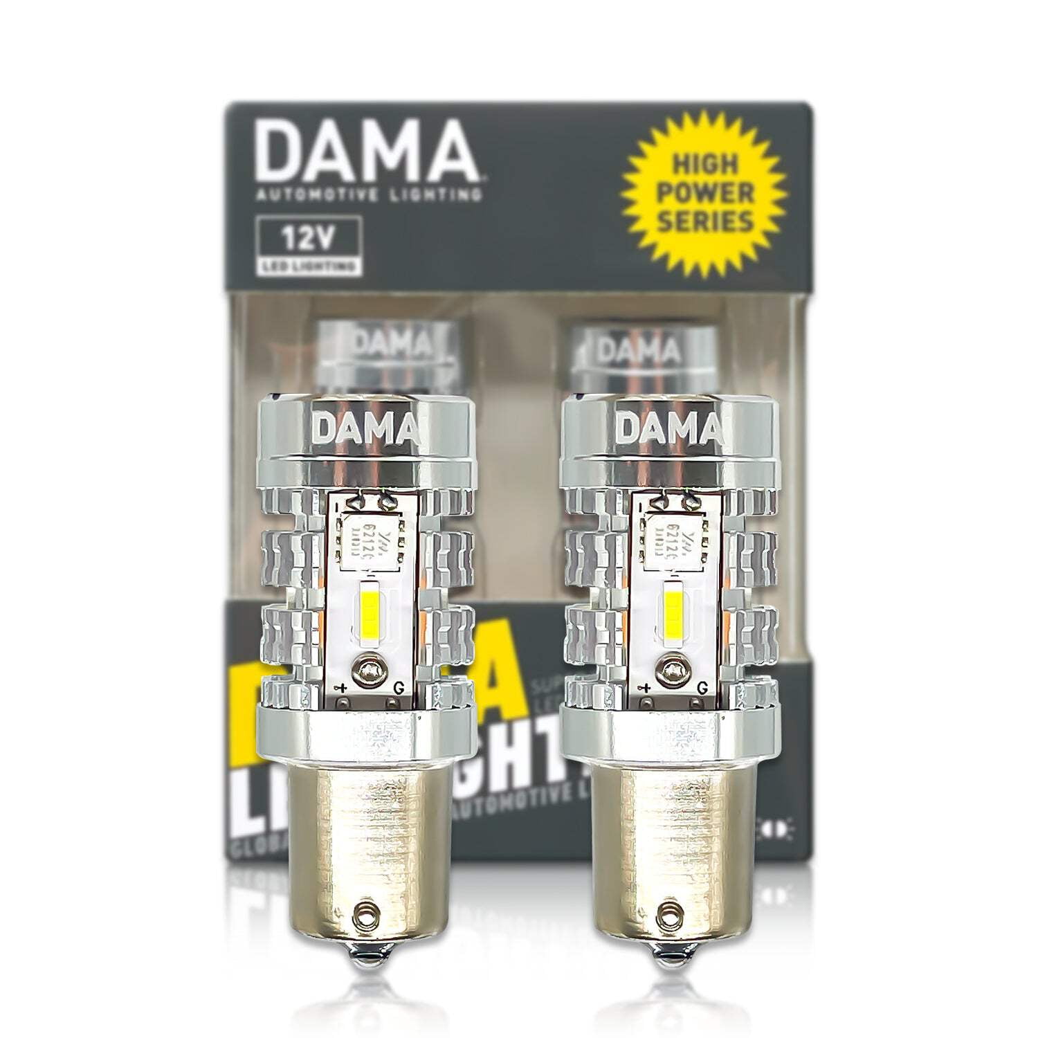 1156: DAMA High Power White / Amber LED Bulbs w/ CANbus | Pack of 2 ...