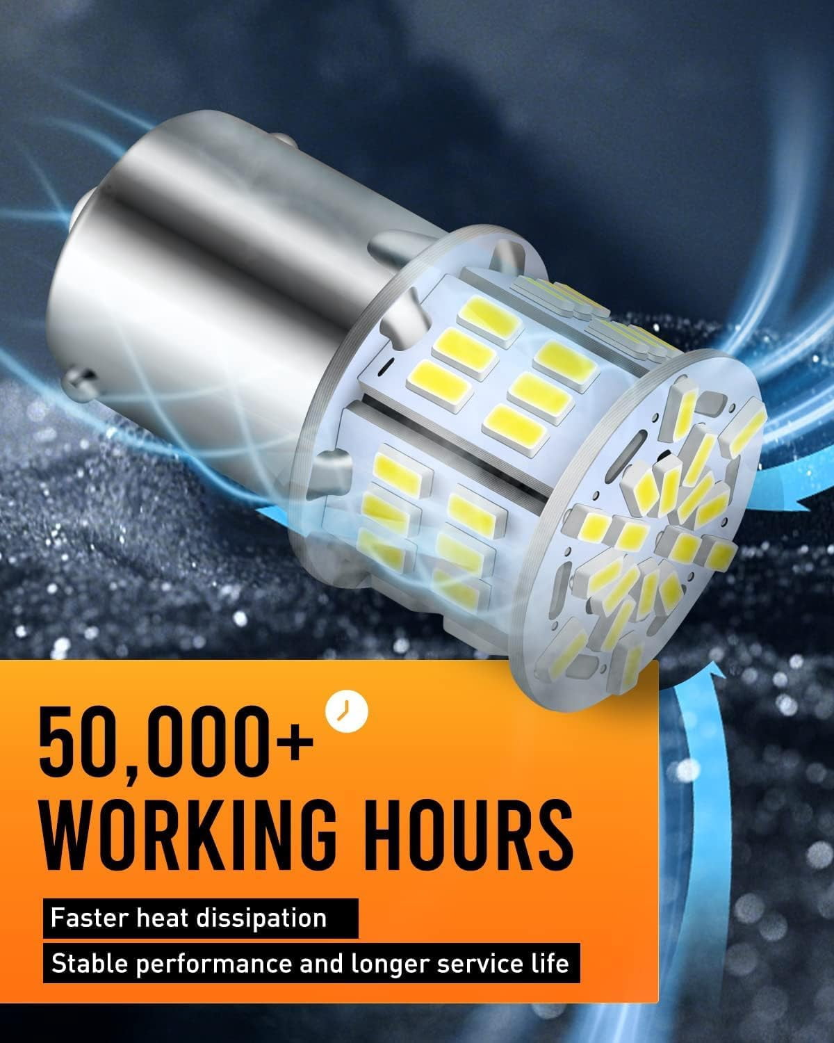 1156 LED Bulb 12v Super Bright Low Power !10 x 650 Lumens 1156 1141 ...