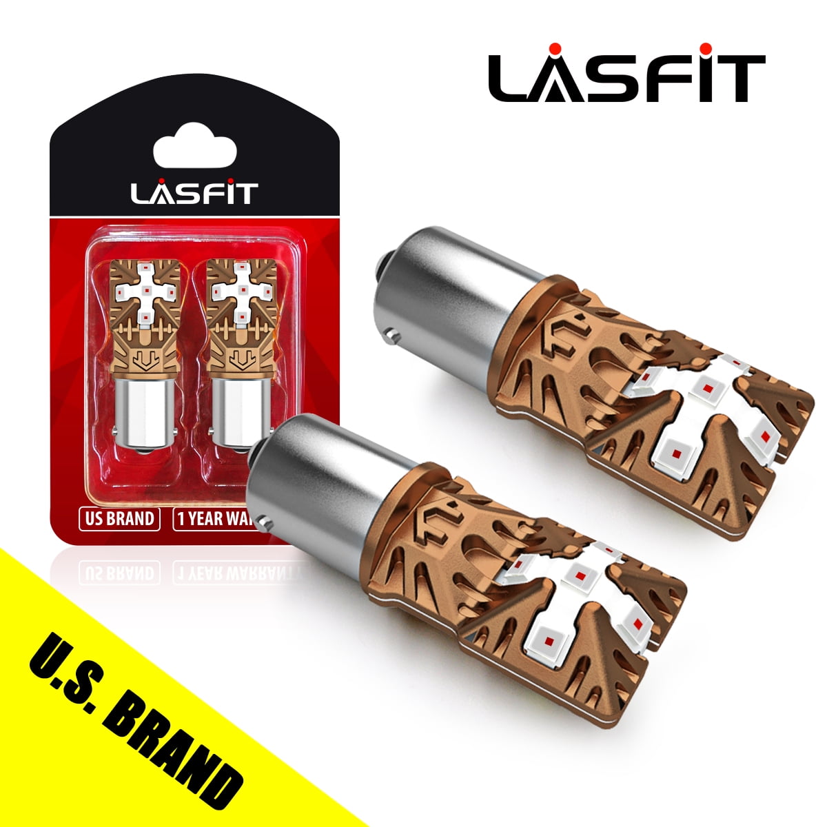 1156 LED Bulbs, Lasfit 1141 7506 BA15S P21W 1073 Polarity Free, Super ...