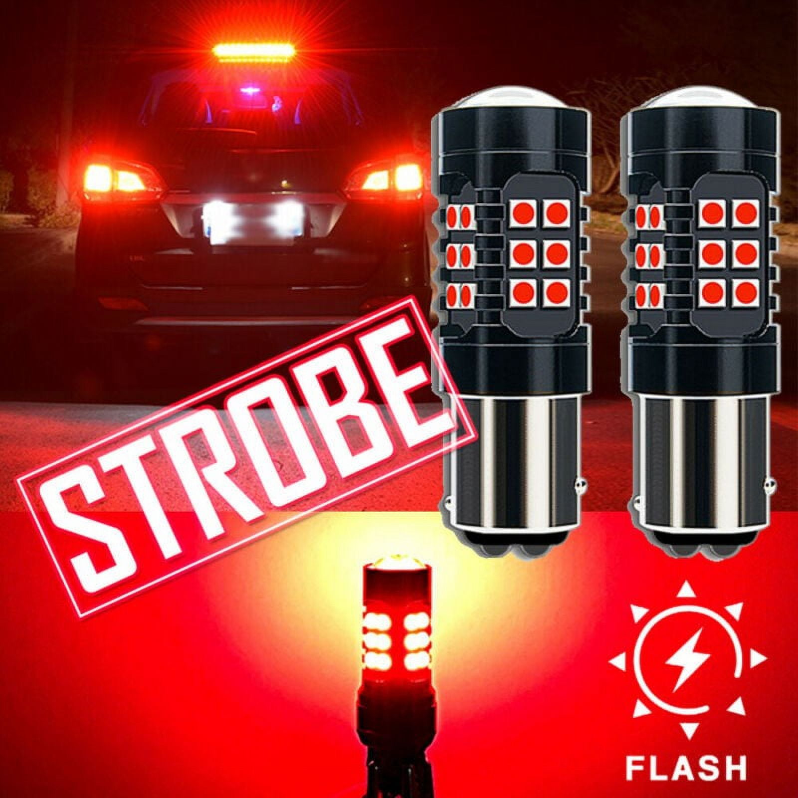 1157 LED Strobe Flashing Stop Bulbs Tail Blinking Light Turn Signal ...