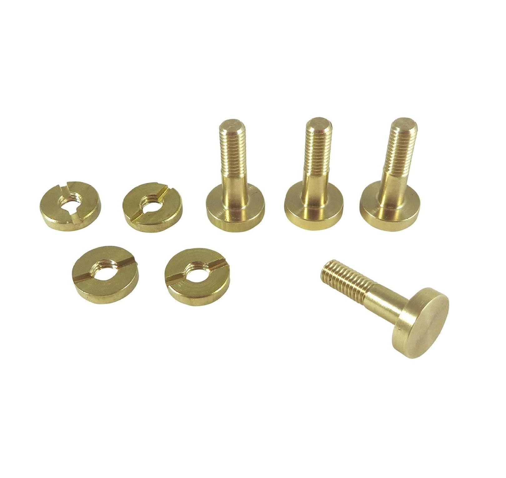 115721 4 Sets Solid Brass Saw Bolts and Split Nuts for Replacement or ...