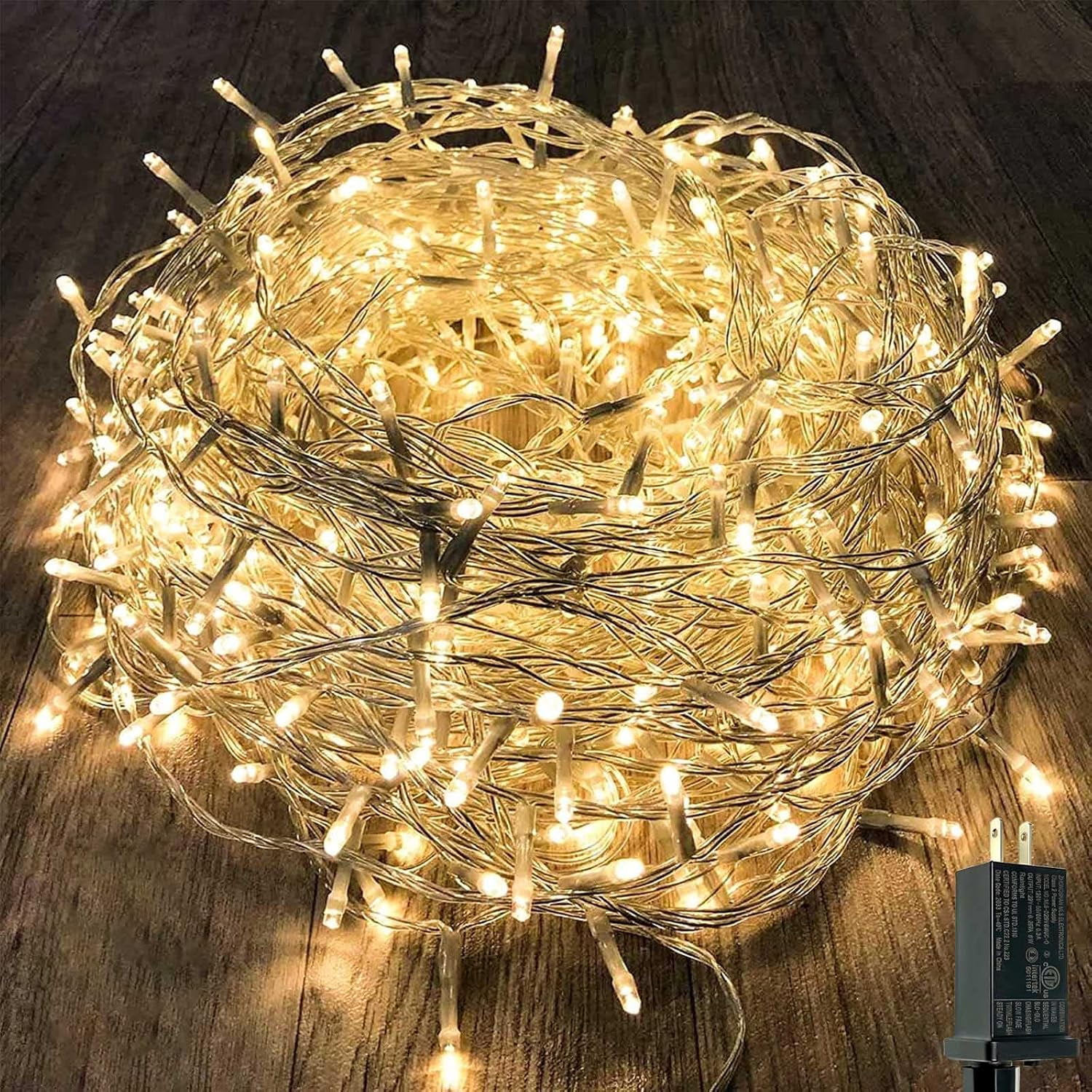 115FT 300LED Warm White Christmas String Fairy Lights Indoor/Outdoor ...