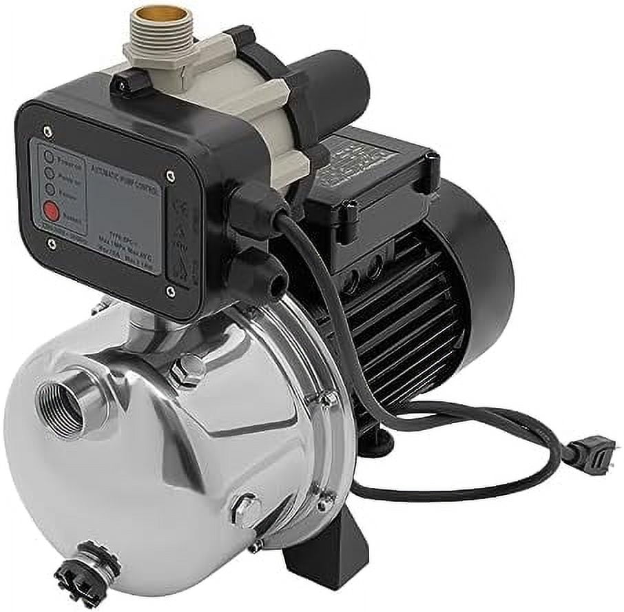 115V Shallow Well Pump, 1.5 HP 1200 GPH Portable Garden Jet Pump with ...