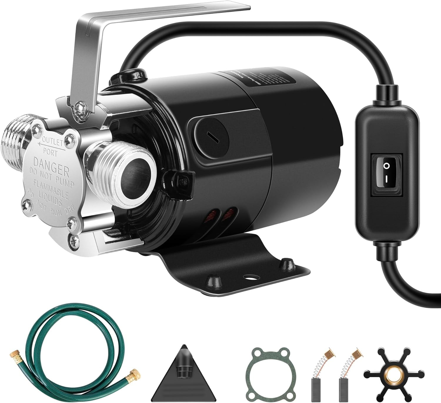 115V Water Transfer Pump, 1/10HP 330 GPH Portable Electric Utility Pump ...