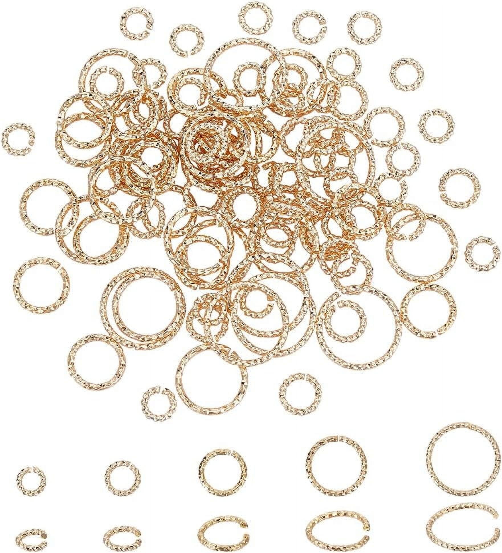 115pcs Jump Rings for Jewelry Making Brass Open Jump Rings 5/6/8/10 ...