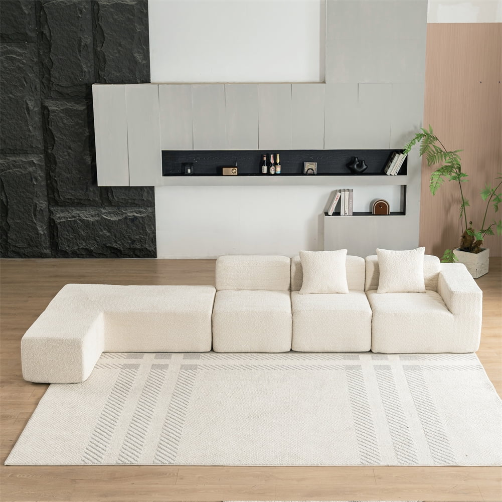 116.5" Modular Sectional Sofa Couch For Living Room, Convertible ...