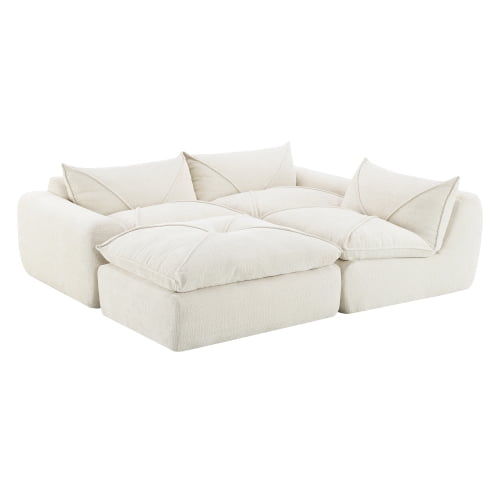 116'' Fully Compressed Sofa with High Density Foam, No Assembly ...