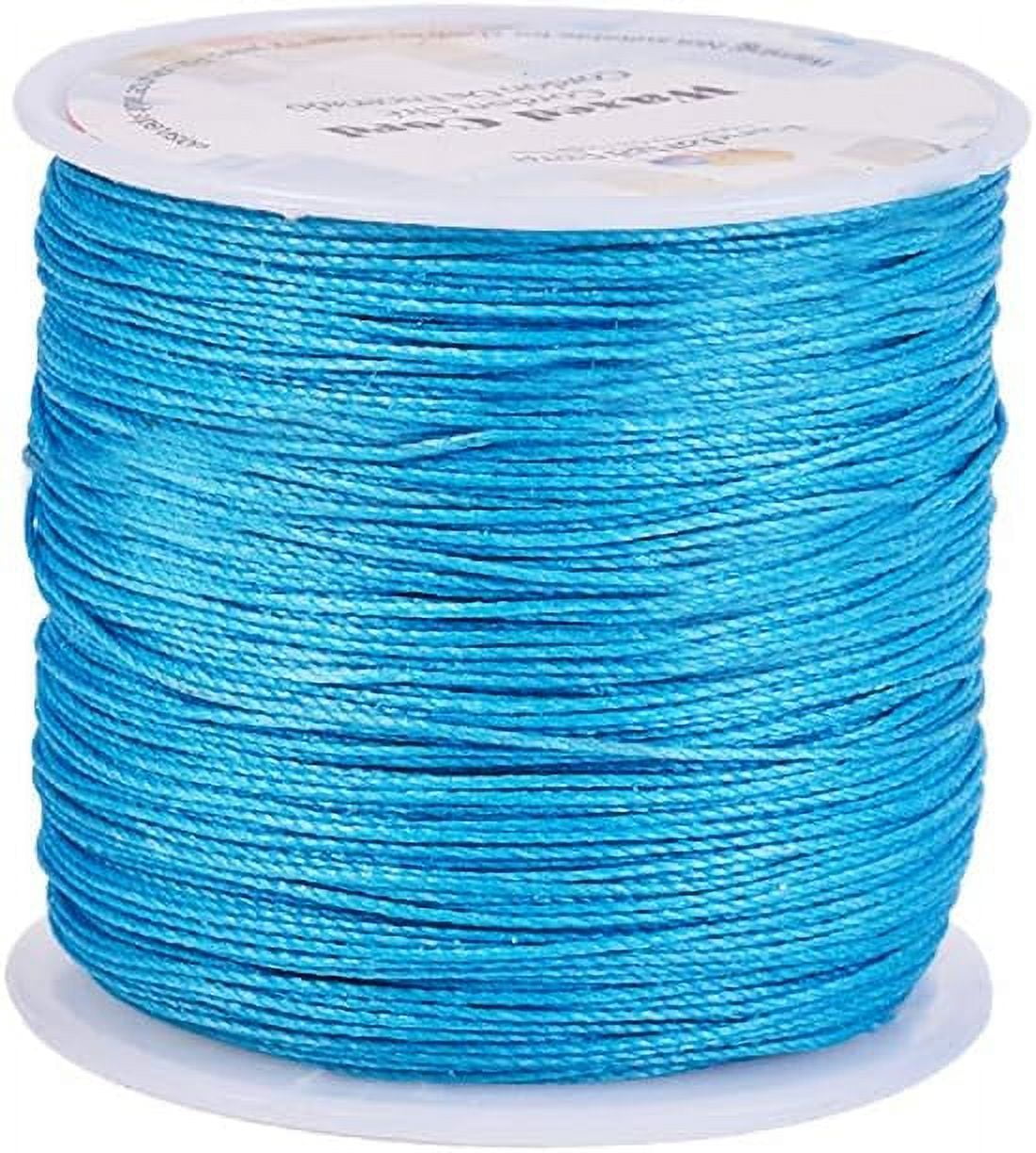 116 Yards 0.5mm Round Waxed Polyester Cords Thread Beading String Spool ...
