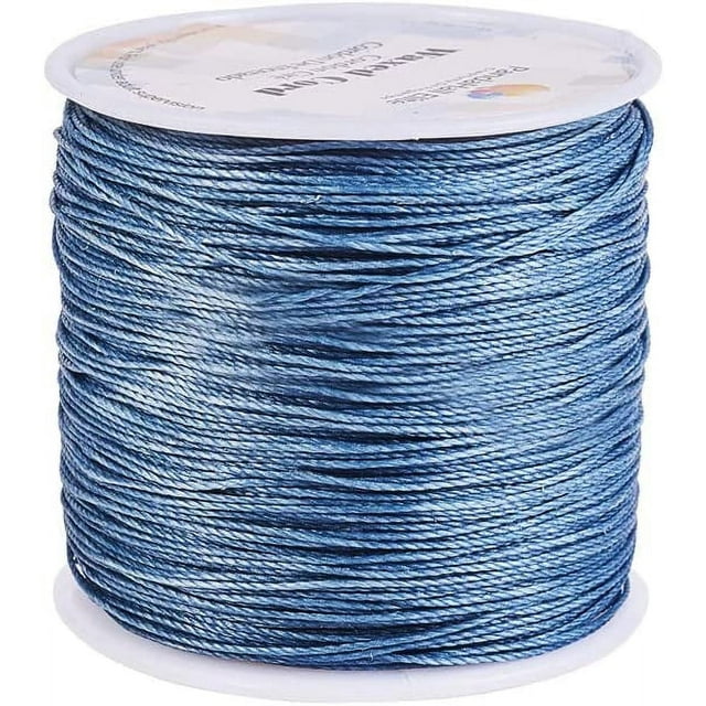 116 Yards 0.5mm Round Waxed Polyester Cords Thread Beading String Spool ...