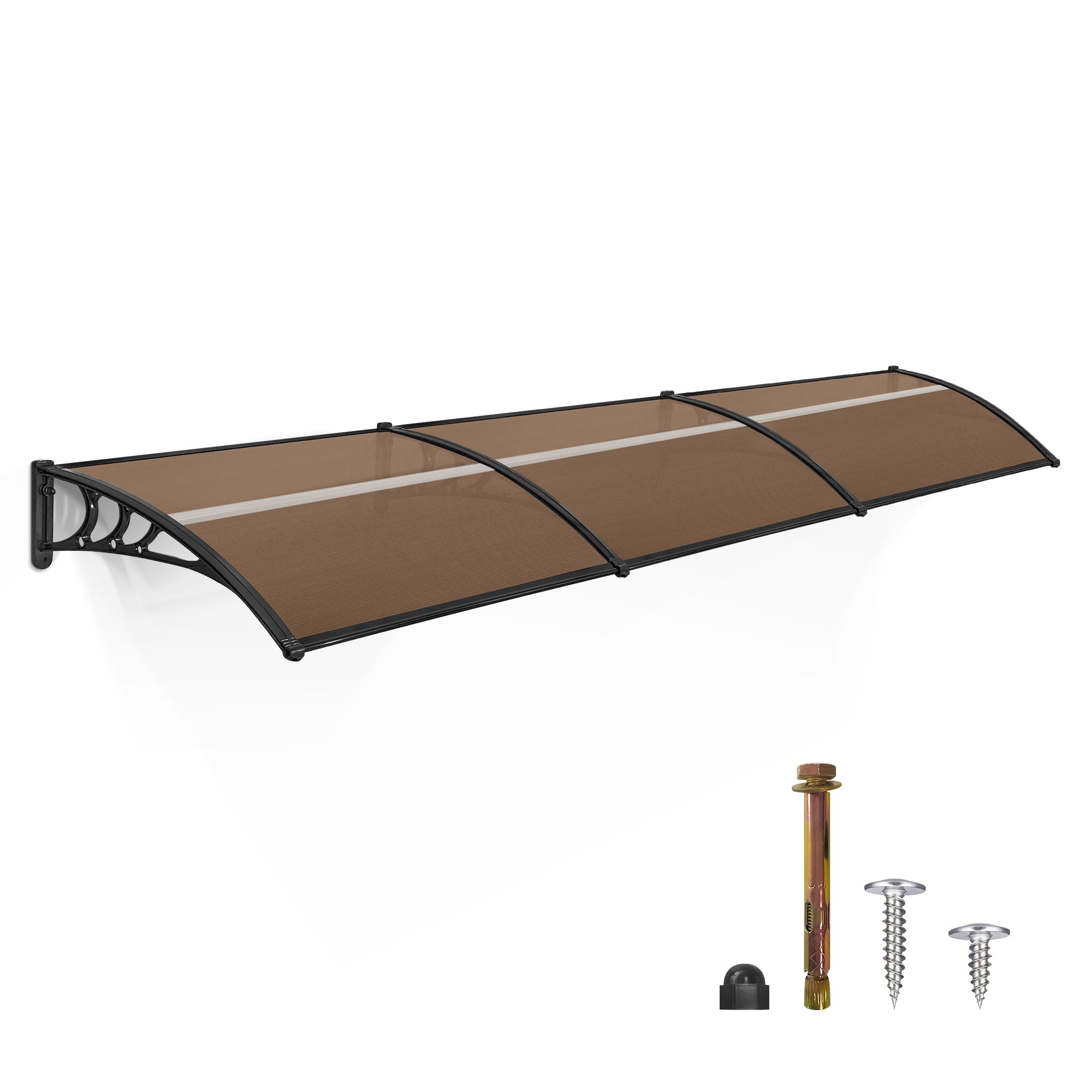 MCombo 10 ft. W x 3.5 ft. D DIY Outdoor Patio Deck Porch Awning ...