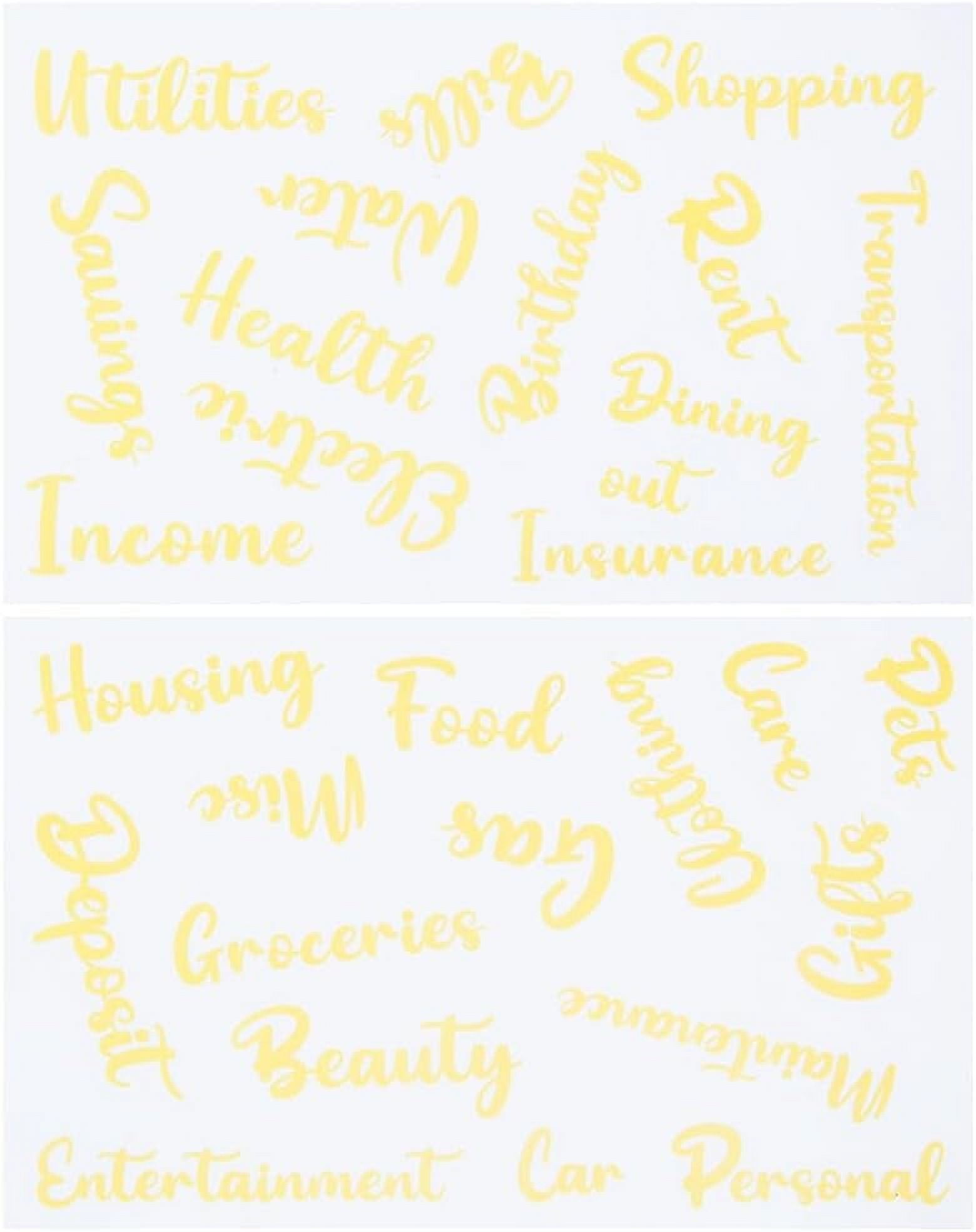 116Pcs Budgeting Labels Stickers Cash Envelope Decals A6 Budget Binder ...