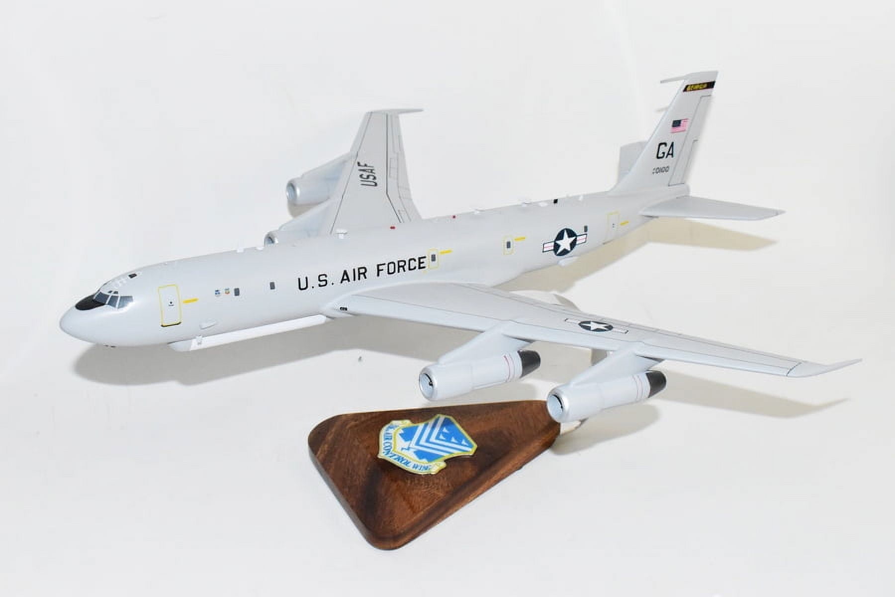 116th Air Control Wing ACW E-8 JSTARS Model, Mahogany Scale Model ...