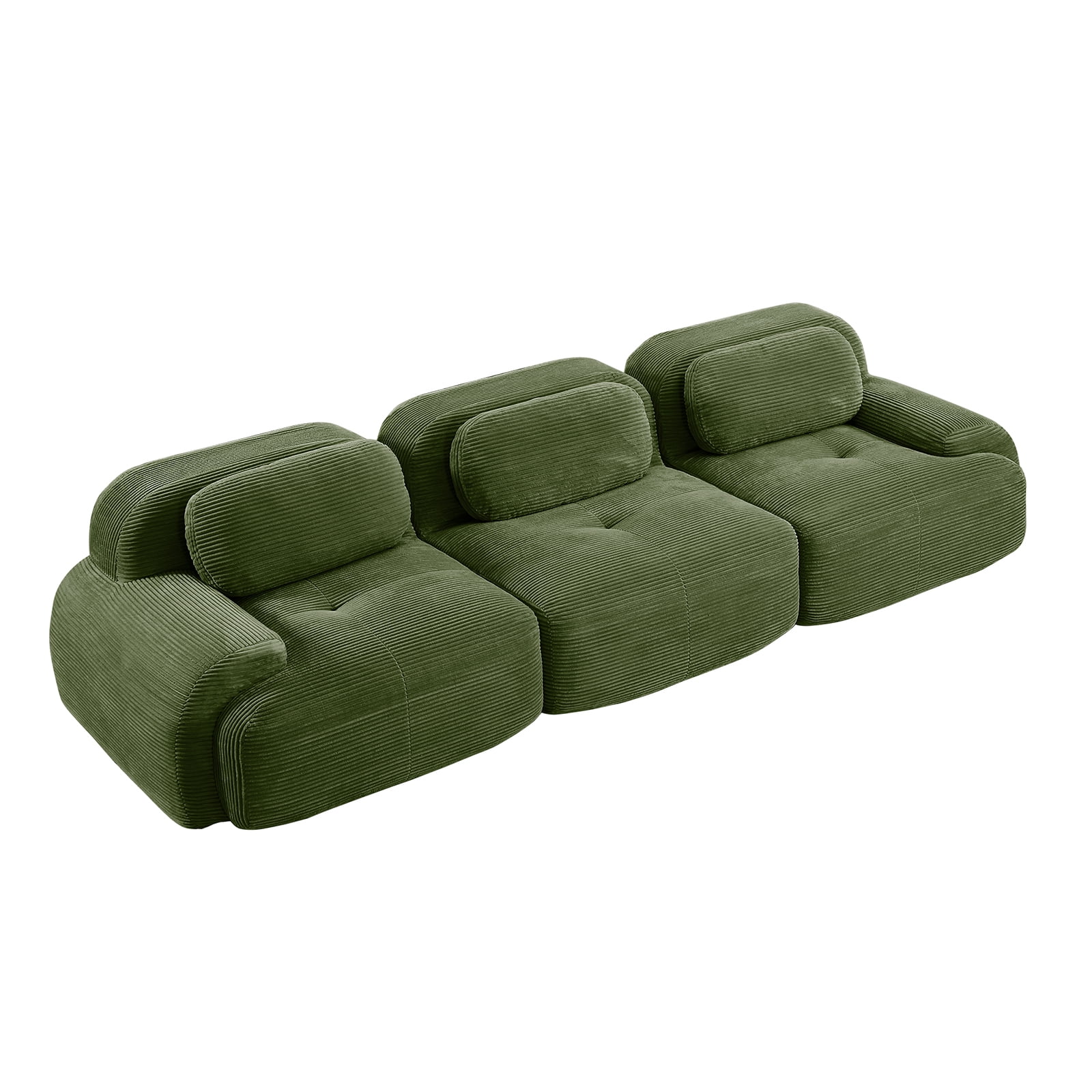117" Modern Compressed Boneless Couch, 3 Seater Sectional Couches for ...