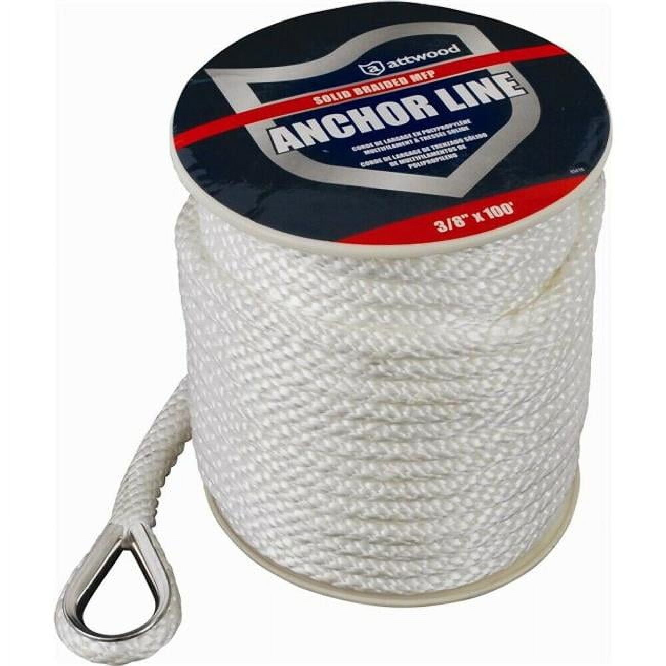 117241 0.37 in. x 100 ft. Solid Braided Multi-Filament Polypropylene ...