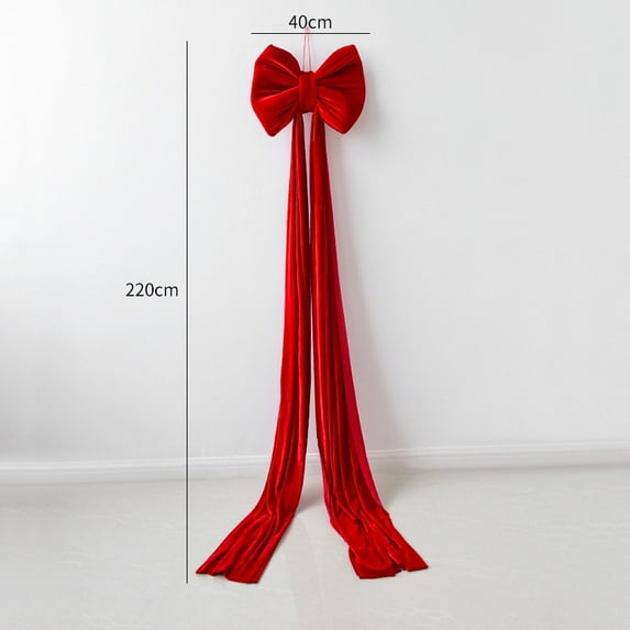 117cm Extra Large Red Bow Christmas Tree Topper Red Ribbon Satin Bow ...