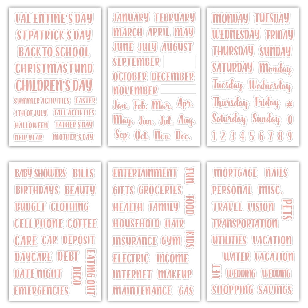 117pcs Classifying Budget Stickers Portable Cash Envelope Labels Daily ...