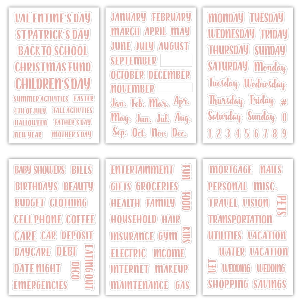 117pcs Multi-function Budget Stickers Classifying Cash Envelope Labels ...