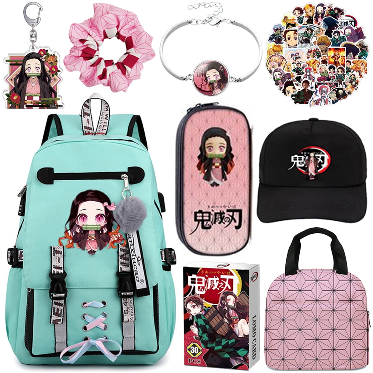 117pcs/set Demon Slayer Nezuko Laptop Backpack, School bag - Walmart.com