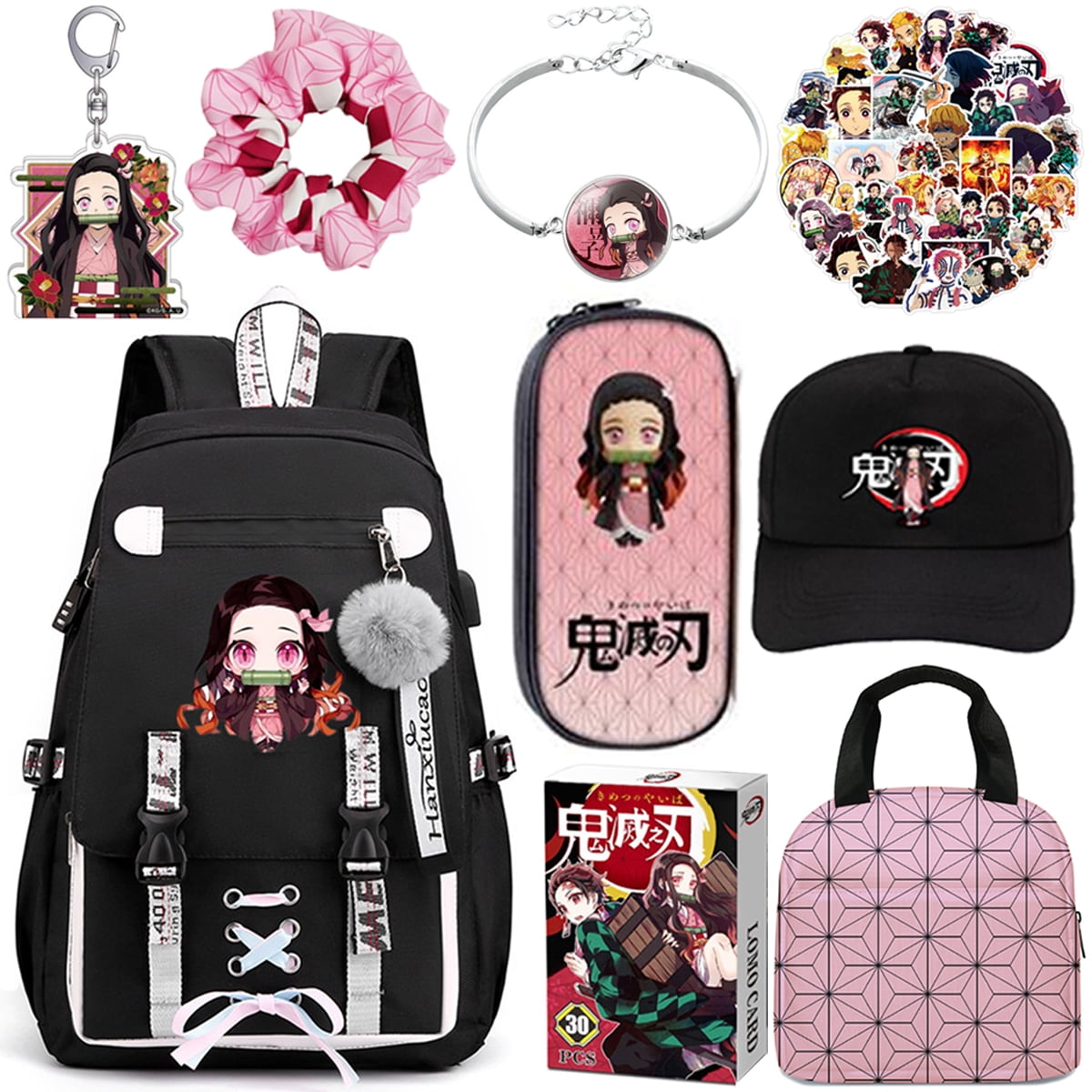 117pcs/set Rucksack Demon Slayer Nezuko School Backpacks - Walmart.com