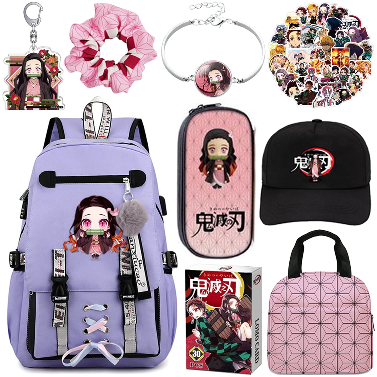 117pcs/set Rucksack Demon Slayer Nezuko School Backpacks - Walmart.com