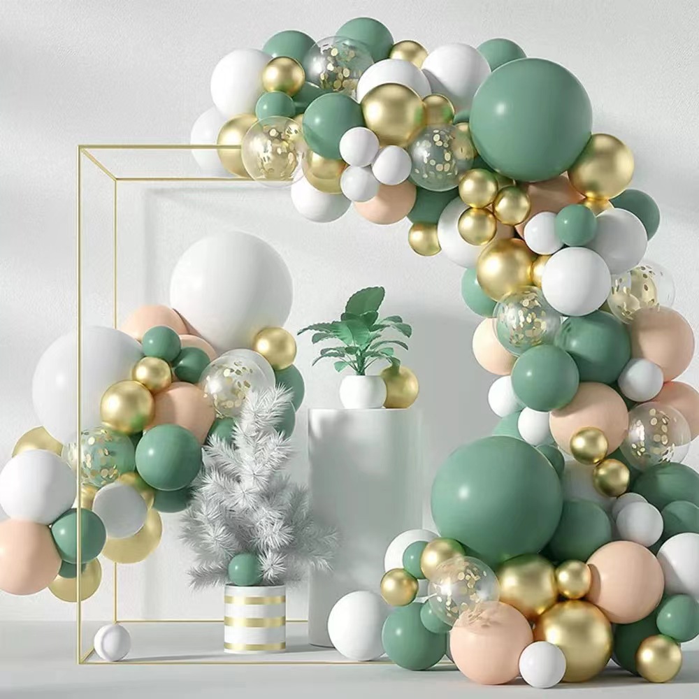 117pcs white Green Balloon Garland Arch Kits with ribbon - Apricot ...