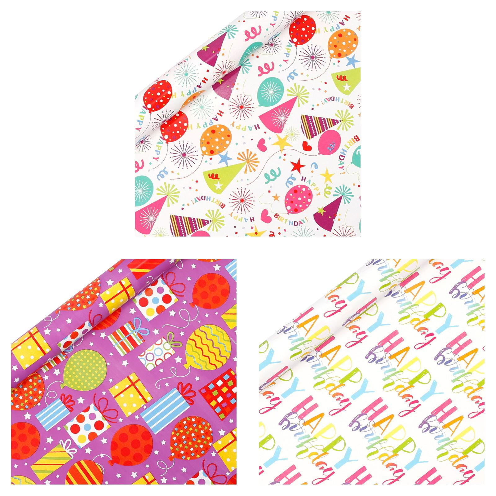 118.1''*16.9'' Birthday Gift Wrapping Paper Mini Roll Paper Roll ...