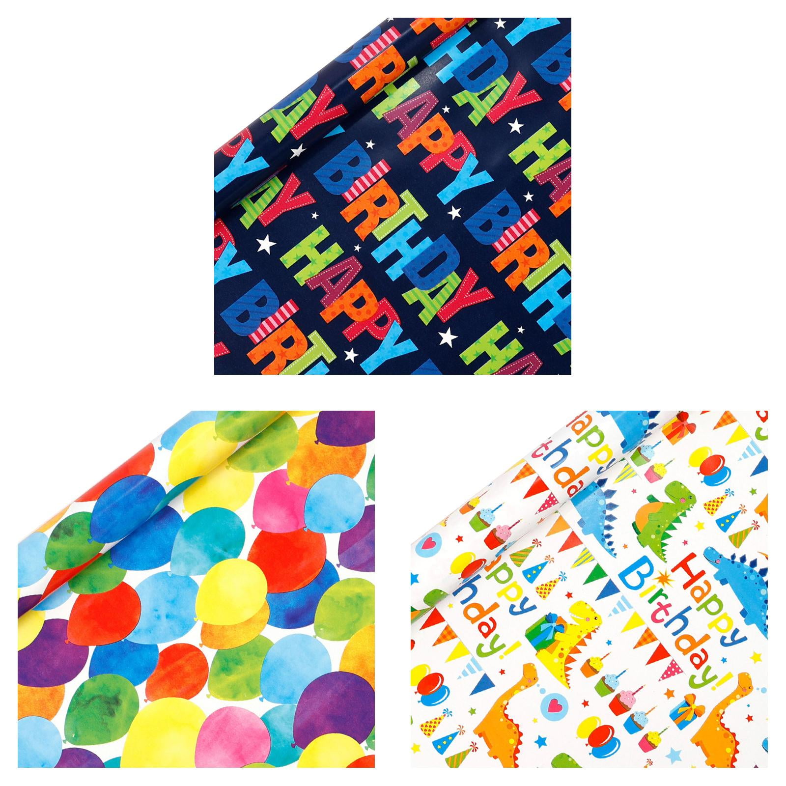 118.1''*16.9'' Birthday Gift Wrapping Paper Mini Roll Paper Roll ...