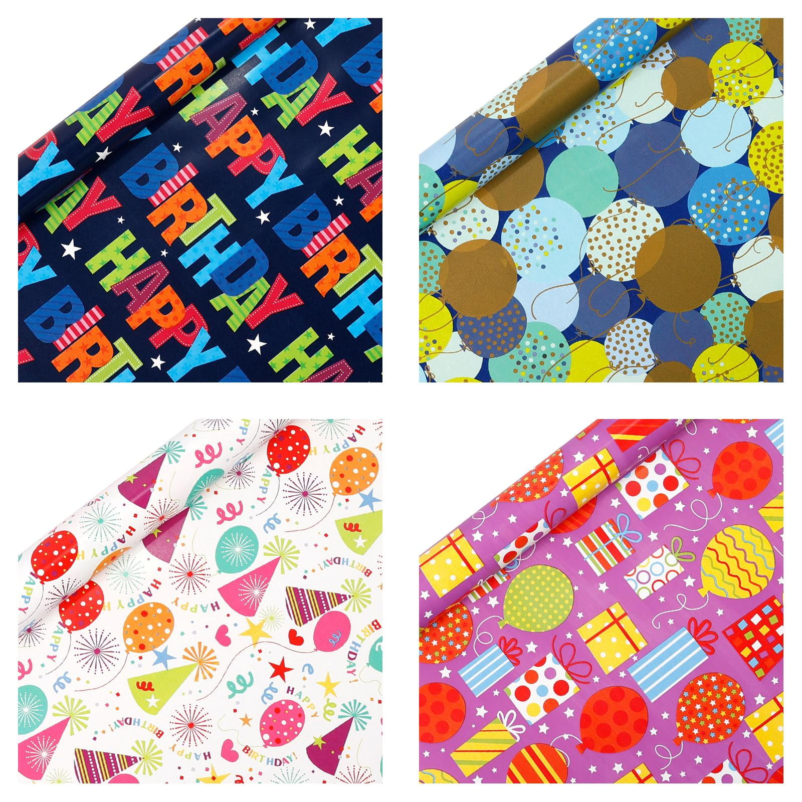 118.1''*16.9'' Birthday Gift Wrapping Paper Mini Roll Paper Roll ...