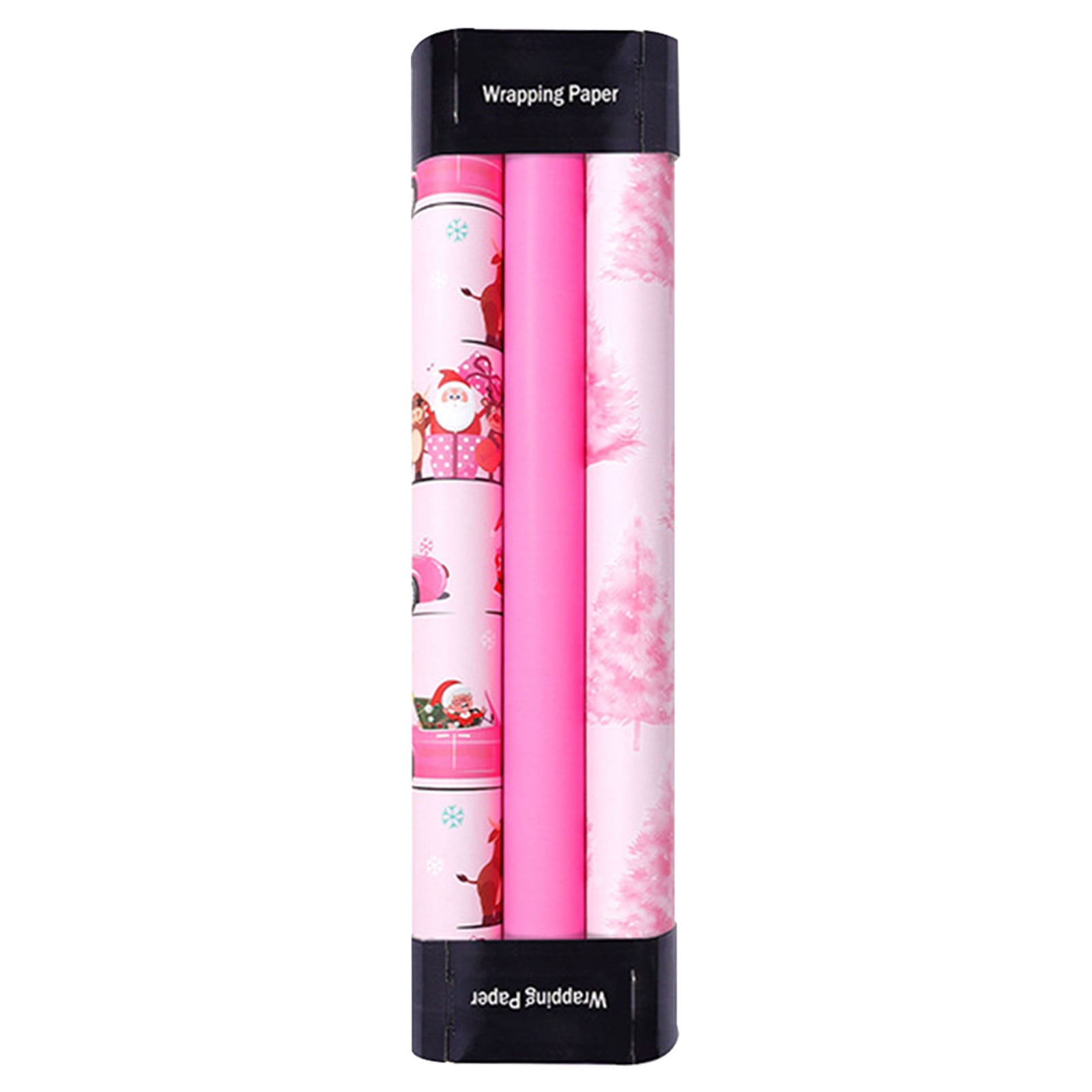 118.1"x16.9", Christmas Tree Wrapping Paper Rolls,Xmas Pink Gift Wrap ...
